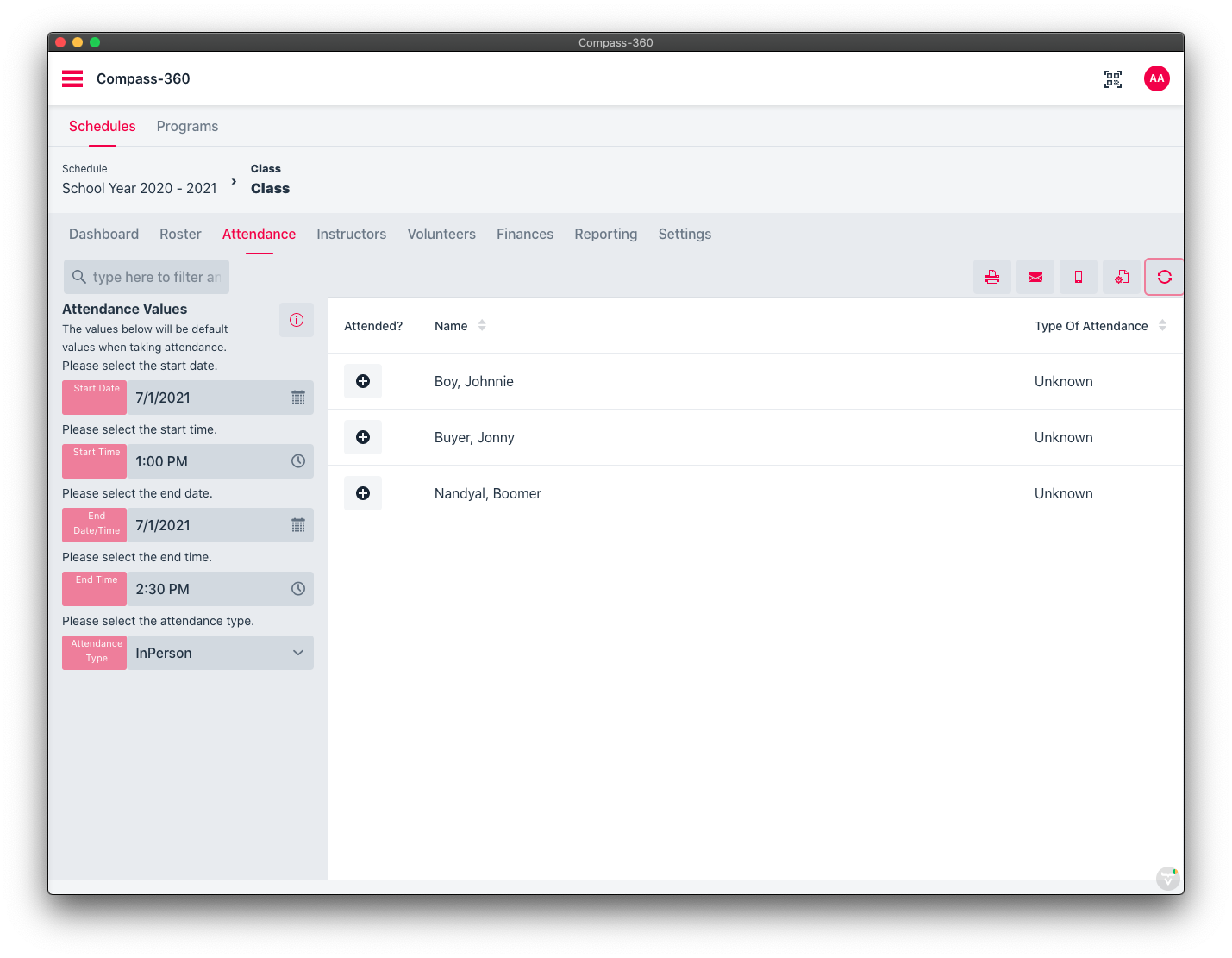 Attendance – Girls Inc Participant Management System Knowledgebase