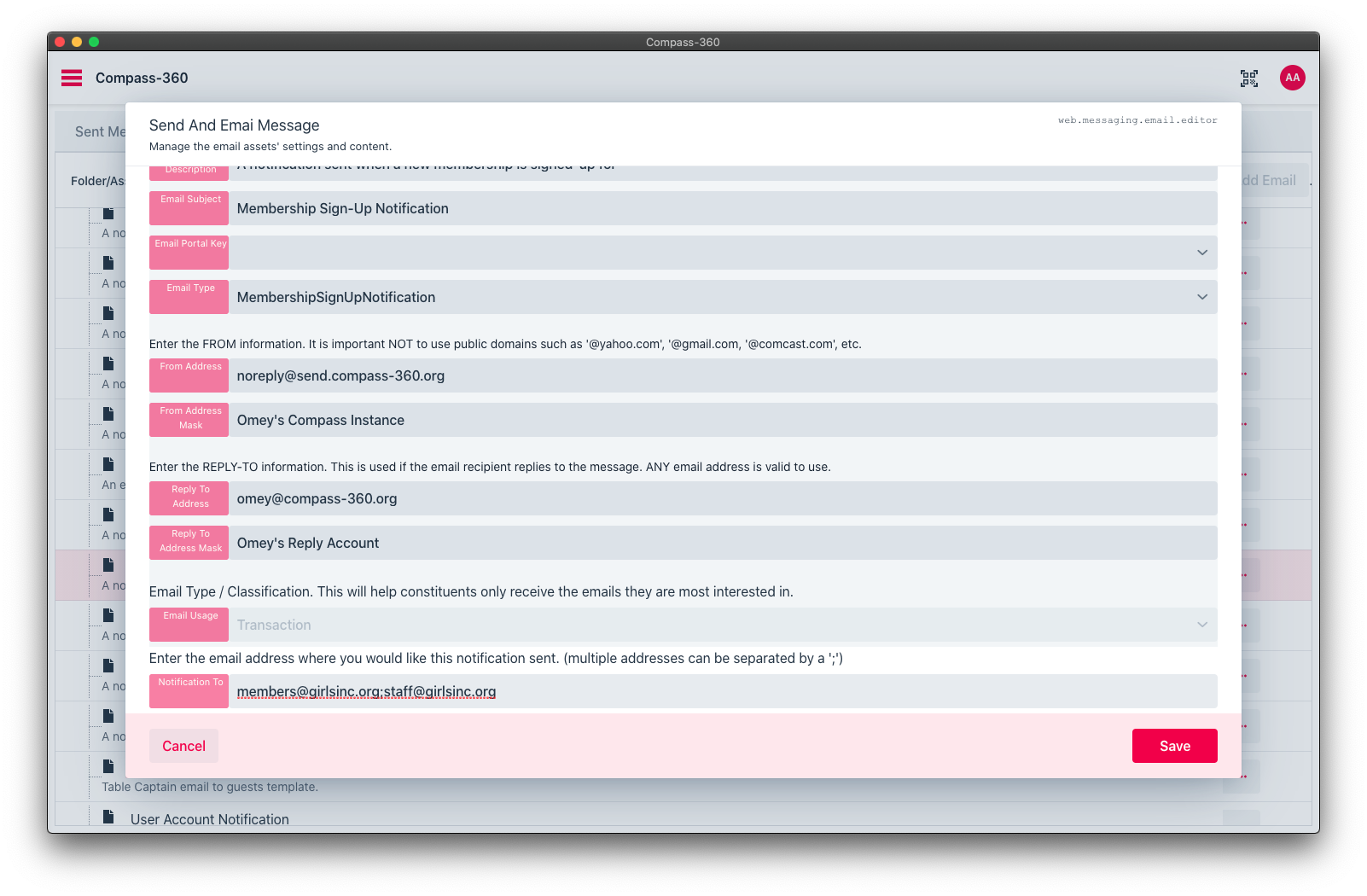 Message Assets – Girls Inc Participant Management System Knowledgebase
