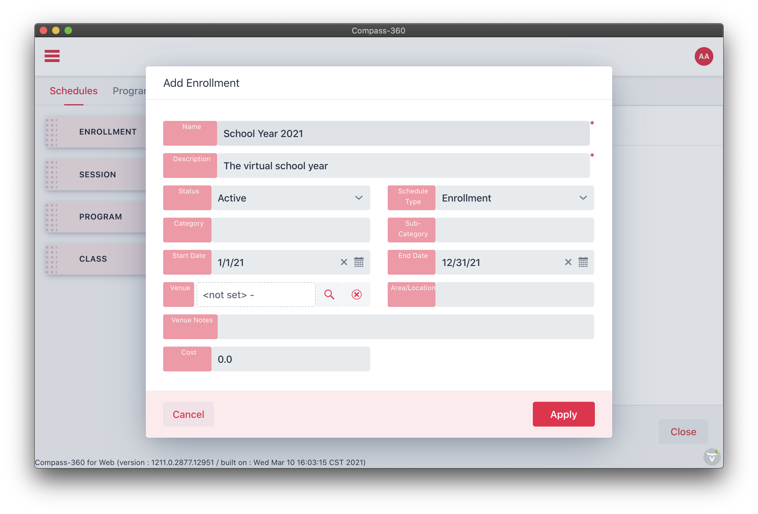 Adding a New Program Schedule – Girls Inc Participant Management System ...