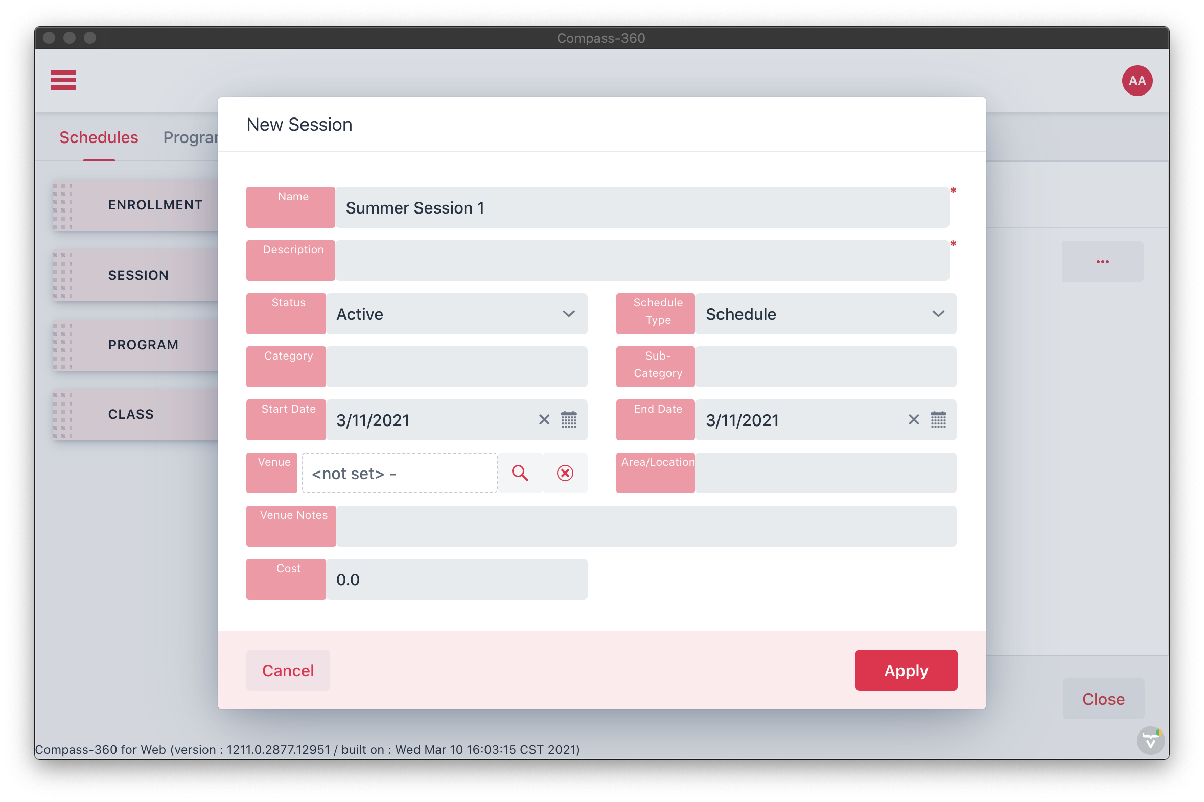 Adding a New Program Schedule – Girls Inc Participant Management System ...